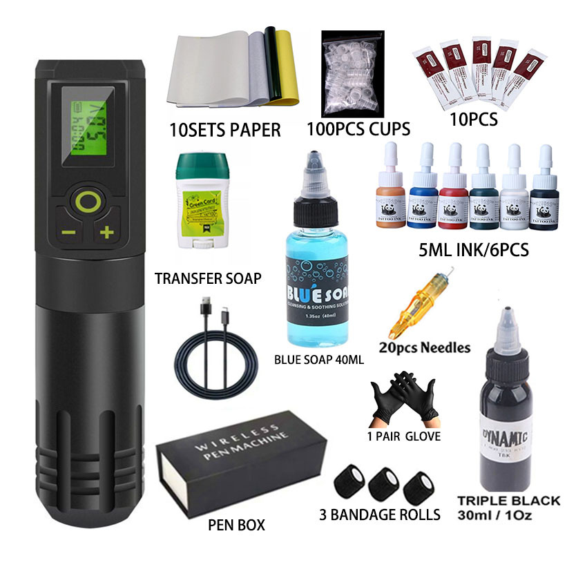 [Local Delivery] Wireless Tattoo Machine LCD Display Portable ...