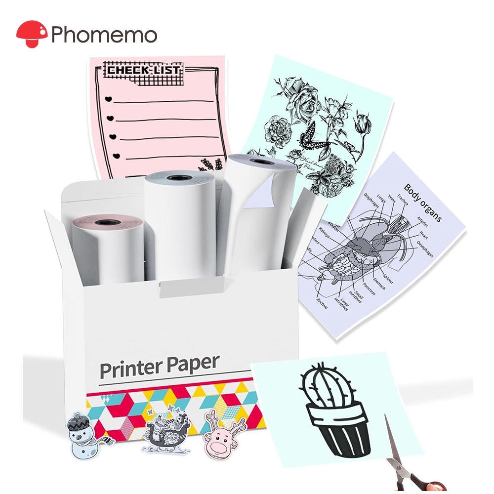 Phomemo 50mm Color Thermal Sticker For T02 M02 M03 M04S M04AS Printer(3 ...