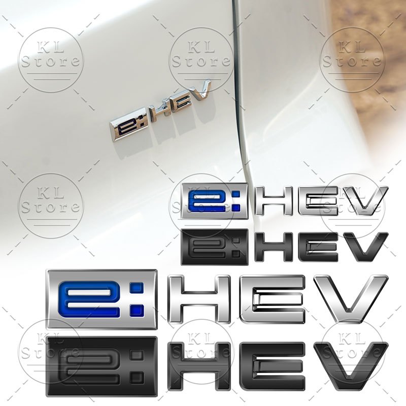 3D ABS Letter Logo Car eHEV Emblem Sticker Auto Rear Tail Bumper Trunk ...