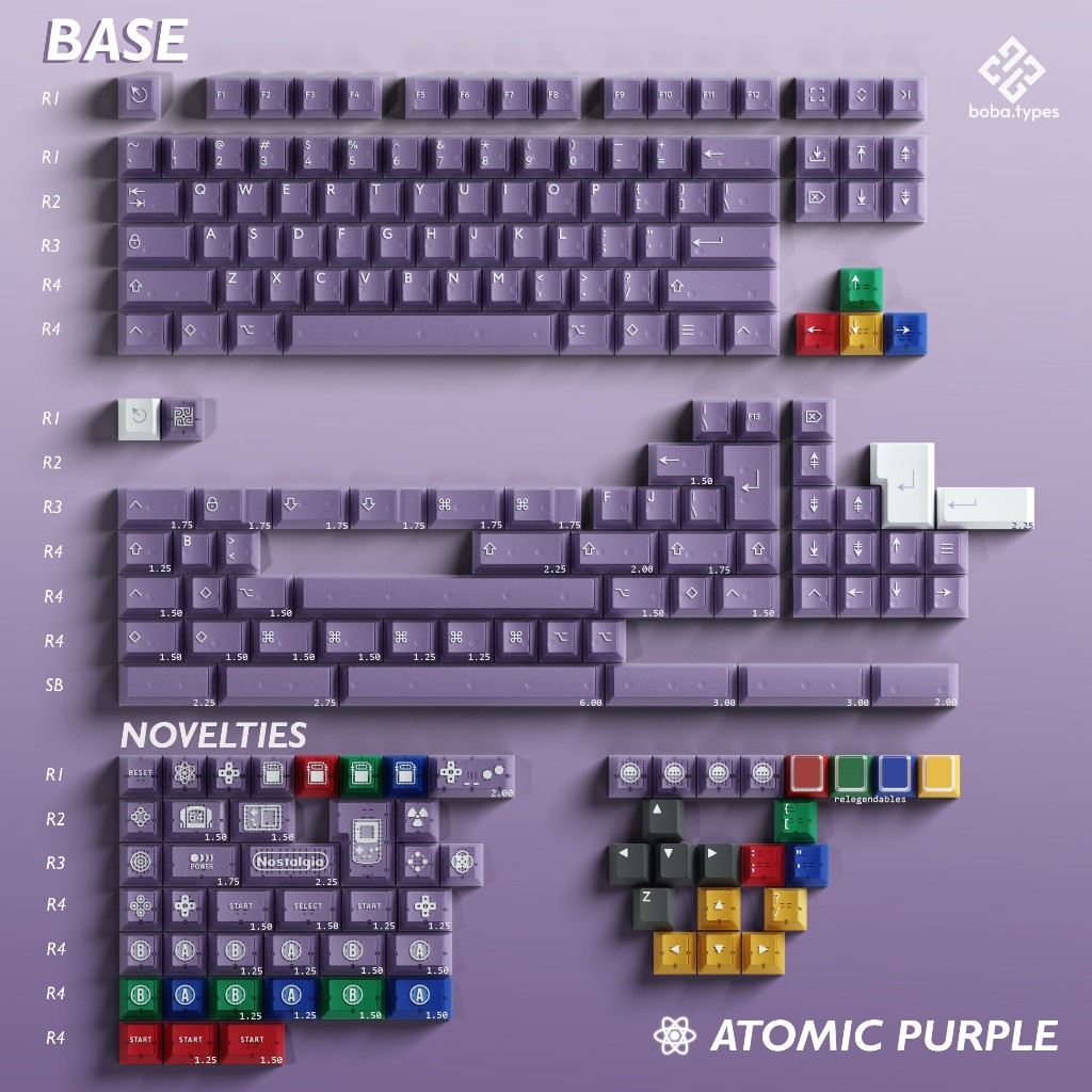 PBTfans atomic purple keycap set | Shopee Philippines