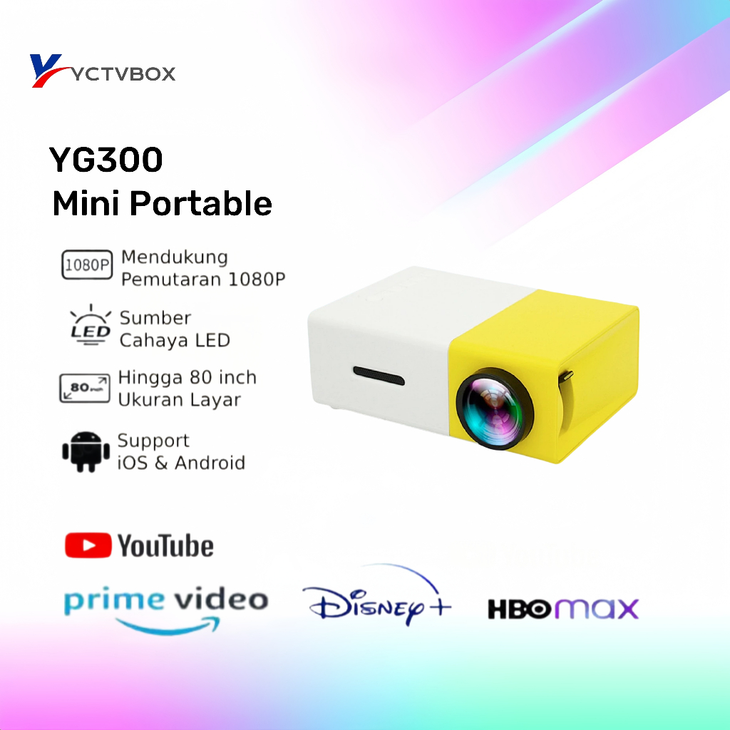 Mini Projector YG300 Portable LED Mini Projector hp Mini Home Theater ...