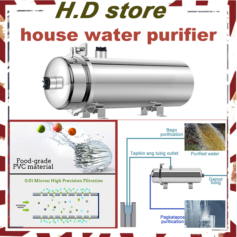 stainless steel whole house water purifier ultrafiltration one-button ...