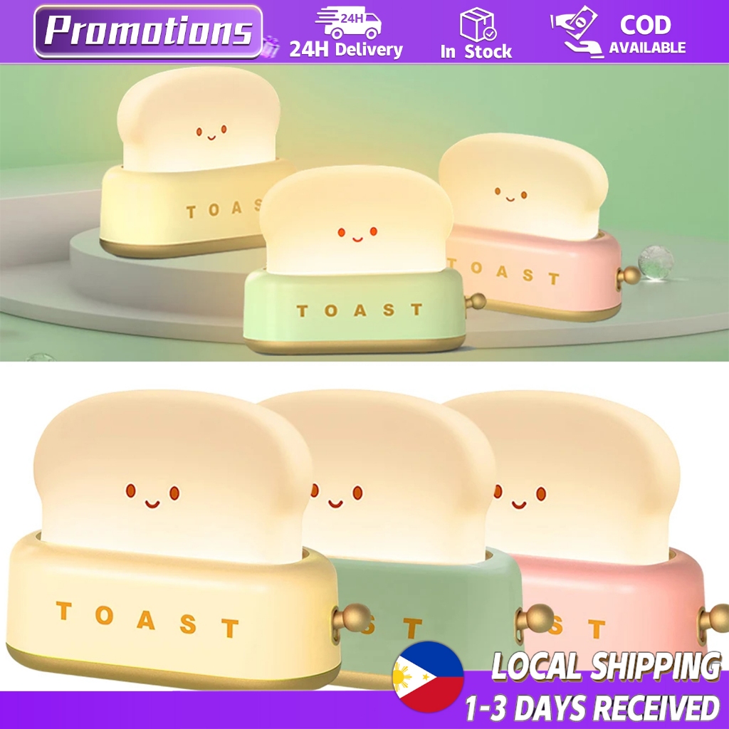Toast Light 3W Cute Mini Table Lamp Dimmable Adjustable Light Energy ...