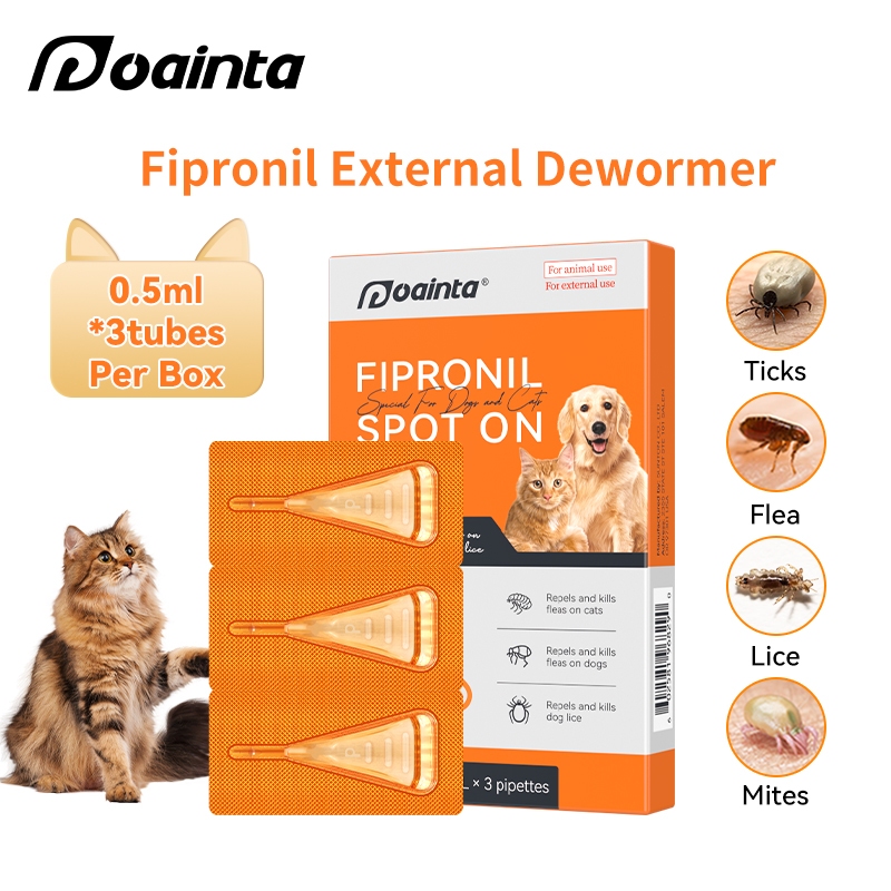 PUAINTA Spot On Solution Anti Tick And Flea For Cats and Dogs Dewormer ...