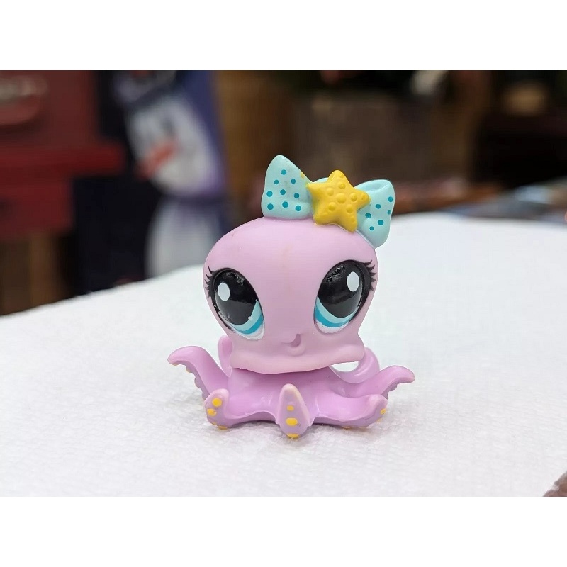 LPS Figure Purple Octopus with Blue eyes #1385 Littlest Pet Shop toy ...
