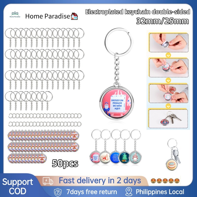 [Local delivery] 50pcs 25/32mm Colorful Keychain Pendants, Personalized ...