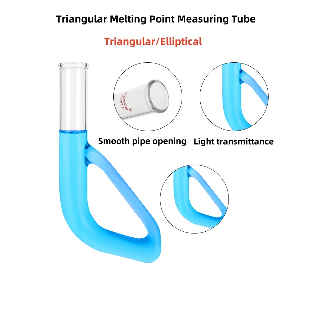 Triangular melting point measuring tube B-type elliptical measuring ...