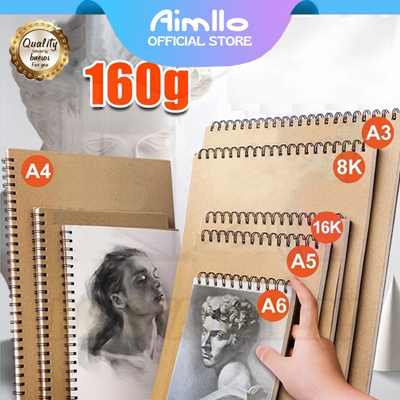 Professional sketchbook Thick paper Spiral notebook Art school supplies ...
