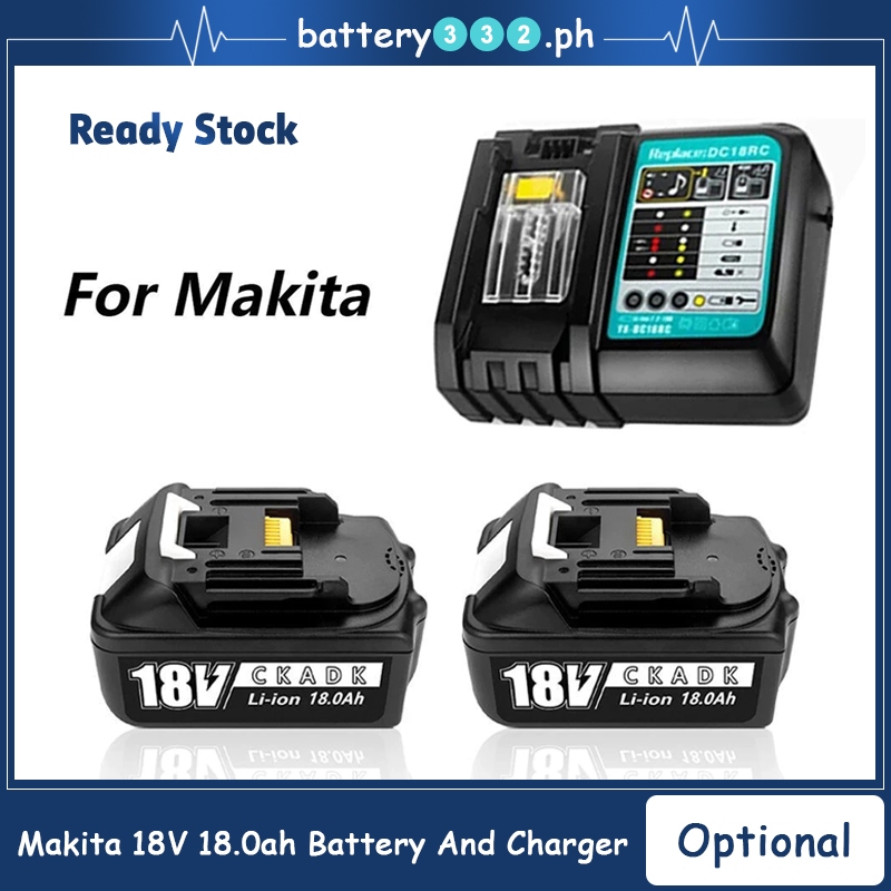 Makita 18V Battery 18ah Rechargeable Power Tools Battery with LED Li-ion Replacement LXT BL1860B ...