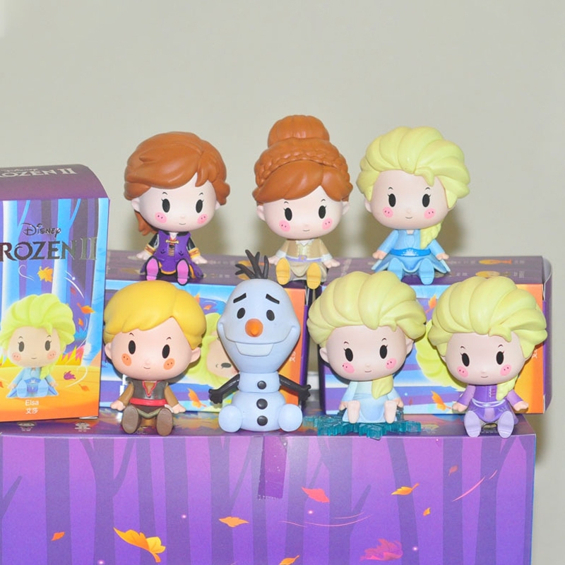 7Pcs/Set Cartoon Frozen Anime Figure Princess Anna Hans Olaf Elsa Queen ...
