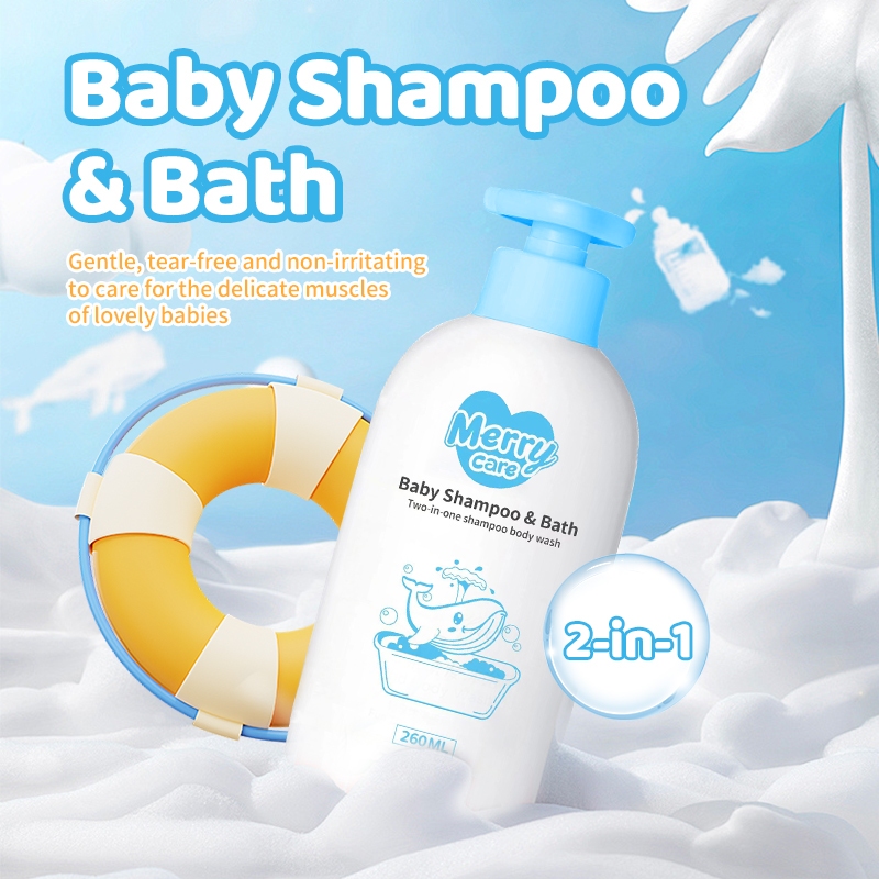 Merry Care 3-in-1 260ml Baby Bath Soap Baby Wash and Shampoo Baby ...