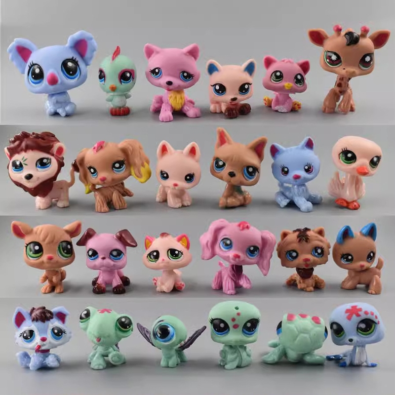 24Pcs/Set 3-5cm LPS Littlest Pet Shop Stand Small Short Hair Cat Old ...