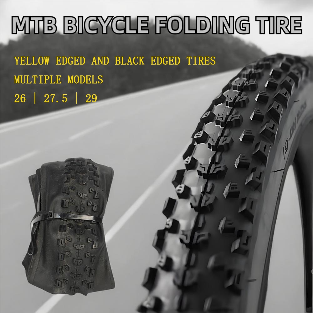 Xunwuk Mountain bike tire folding outer tire yellow edge inner tube mtb ...