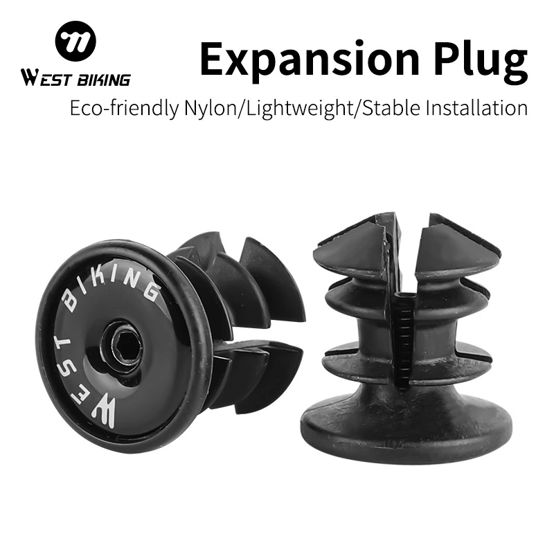 WEST BIKING 2 Pcs Bike Grip Handle Bar End Cap Handlebar Lightweight ...
