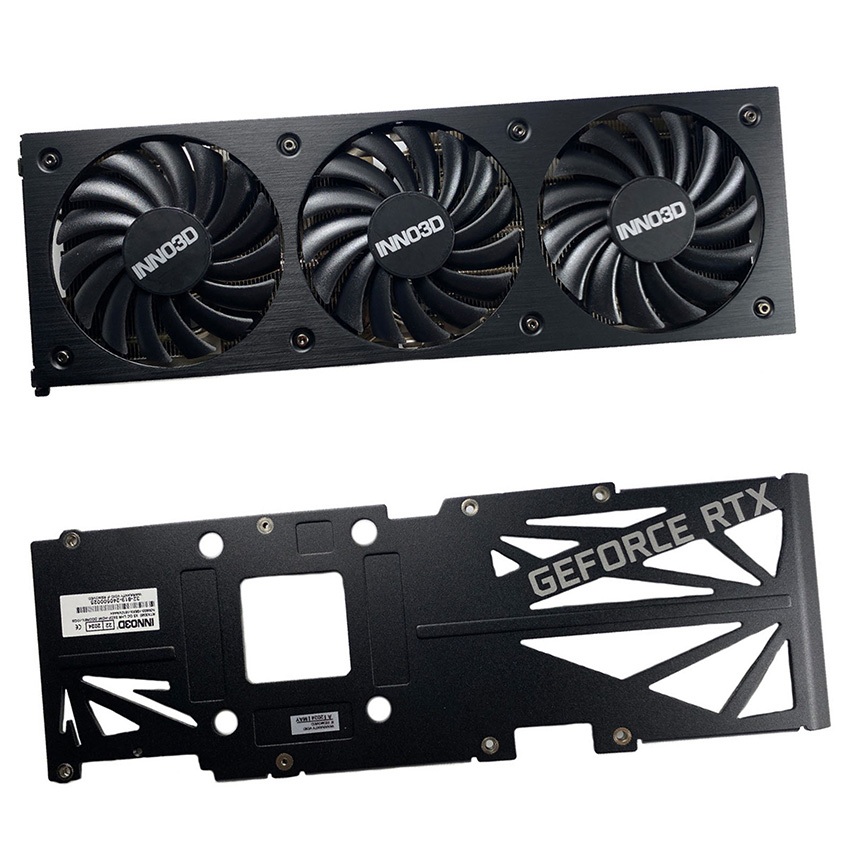 Heatsink Fan w/ Backplate for INNO3D RTX3080 3080ti X3 Black Gold ...
