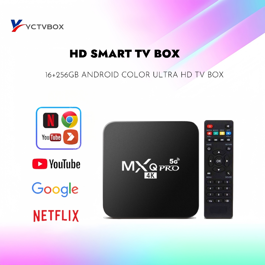 MXQ PRO 5G 4K 8+128GAndroid Ultra HD TV Box + I8 Mini Keyboard 2.4GHz color with Touchpad TV BOX ...