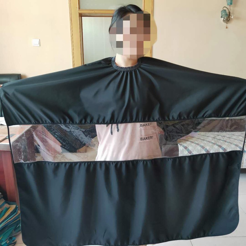 Adult hair clipper, see through fabric, hair salon, customers playing with their phones, dyeing ...