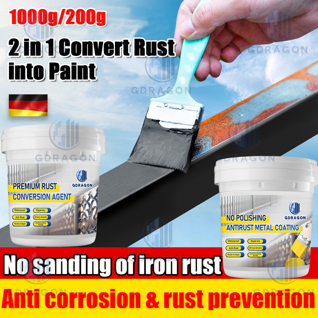 2 in 1 Anti Rust Paint For Roof Anti Rust Paint For Metal Converts Rust ...