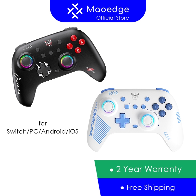 Maoedge Wireless Game Controller Bluetooth RGB Gamepad for Nintendo ...