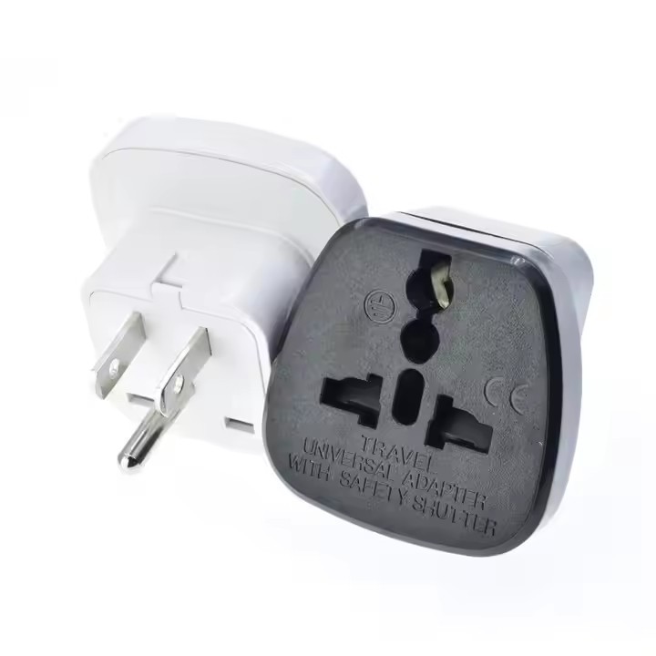Travel American US 3 PINS Plug Adapter 2in1 10A with Safety Shutter ...