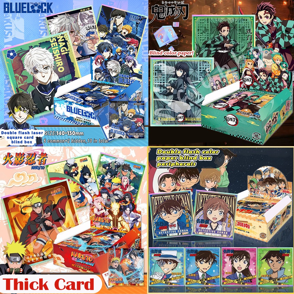 Demon Slayer Naruto Thick Square Card Nezuko Muichiro Rare laser cards ...