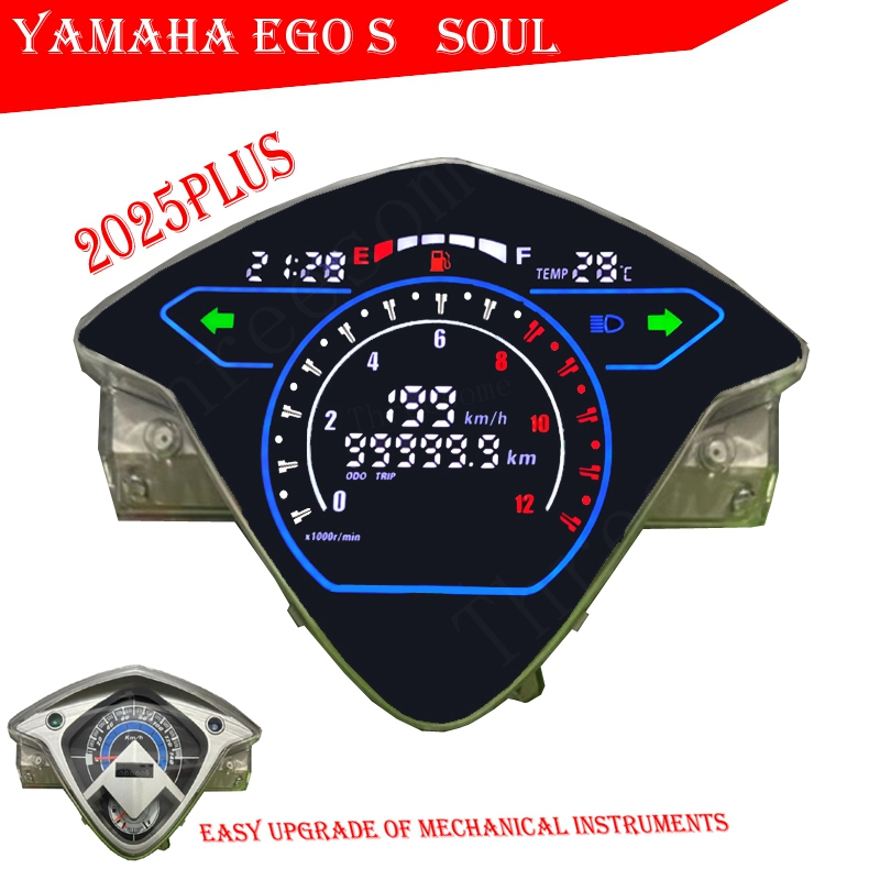 For YAMAHA Mio Soul EGO S Rusi Venus 125 Digital Speedometer LED Meter ...