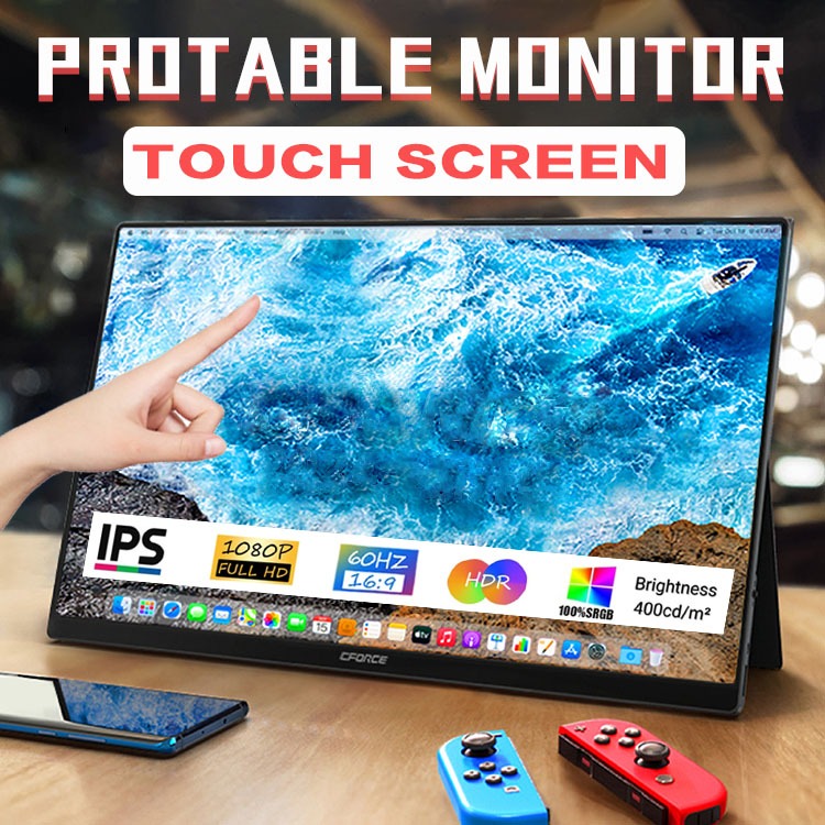 【Multifunctional】Portable Monitor 14 /15.6 inch 4K External Monitor ...
