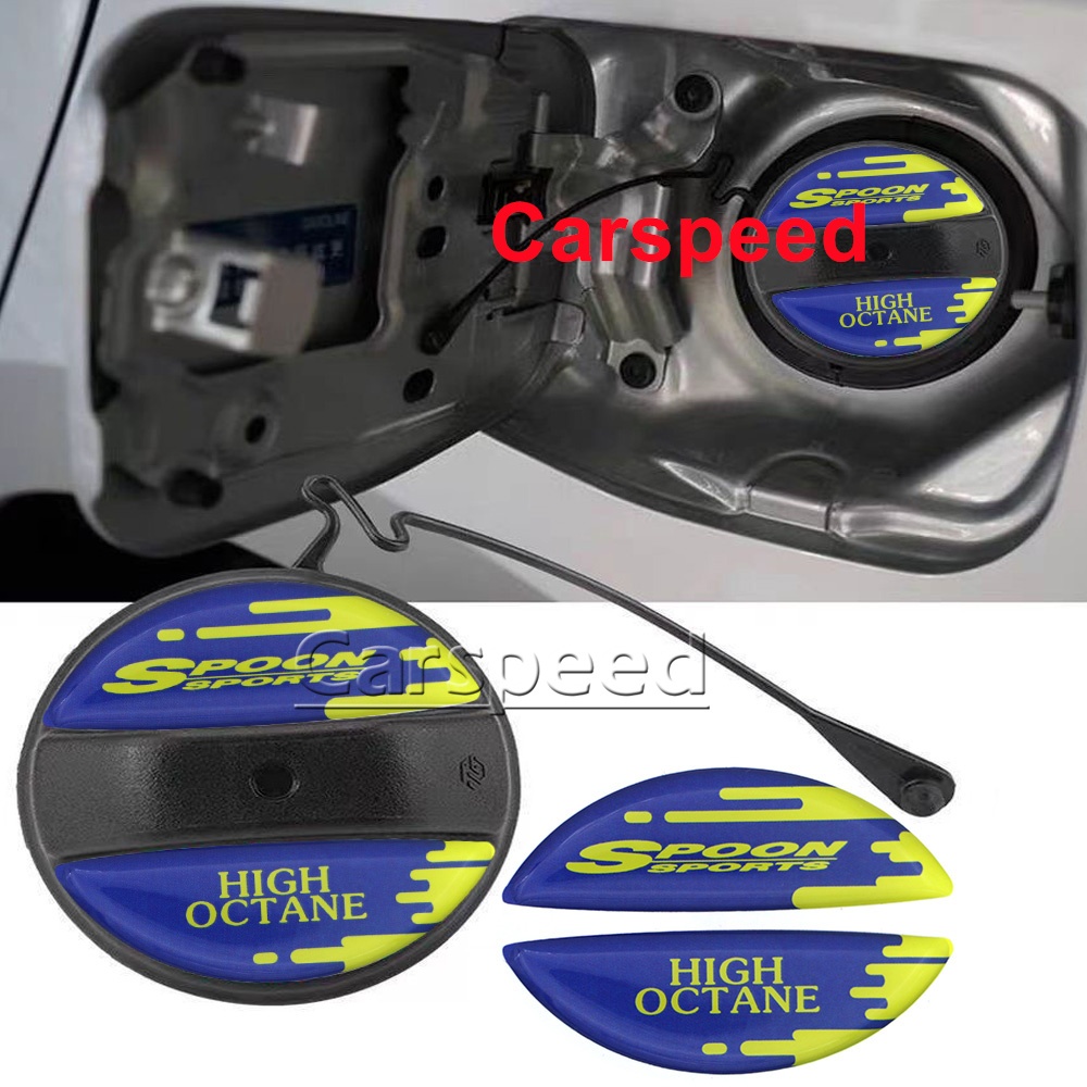Spoon Car Racing Fuel Tank Cap Cover Decorative Stickers 3D Oil Tank ...