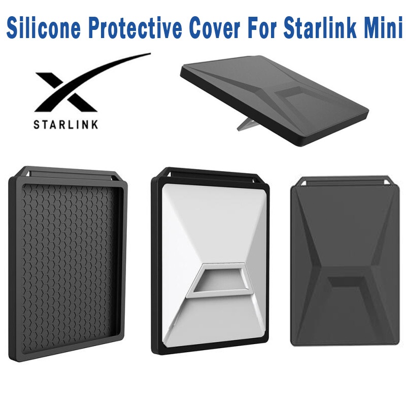 For Starlink Mini Silicone Protective Cover Anti-fall Waterproof Anti ...