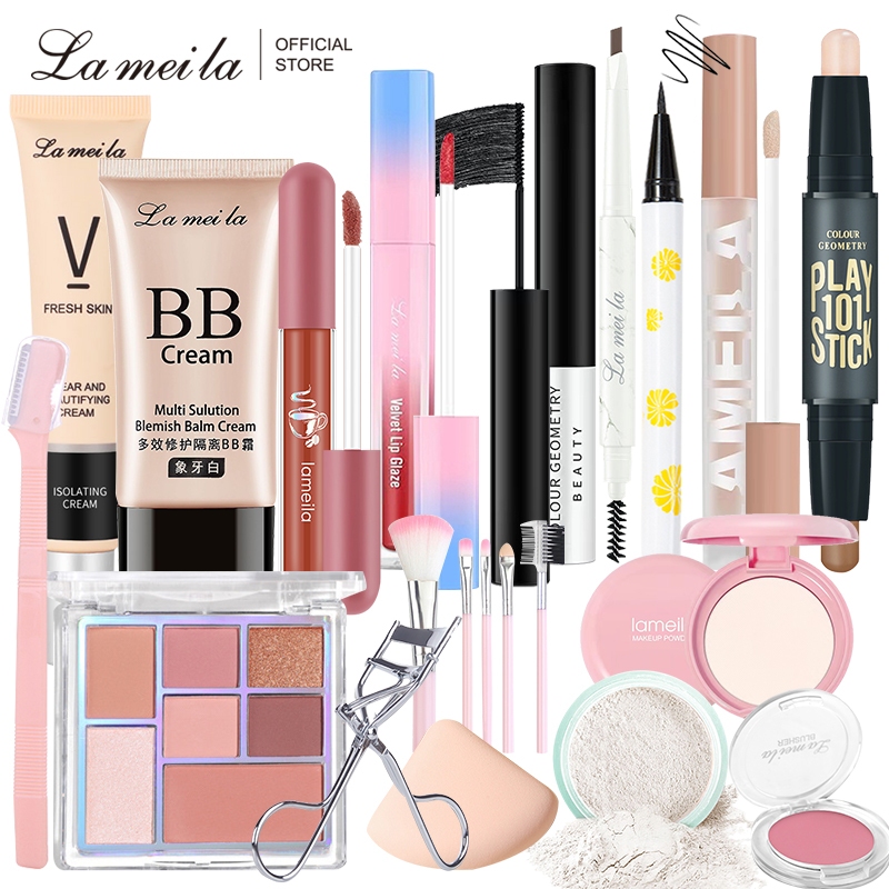 LAMEILA Face Makeup 17 Piece Makeup Combination | Shopee Philippines