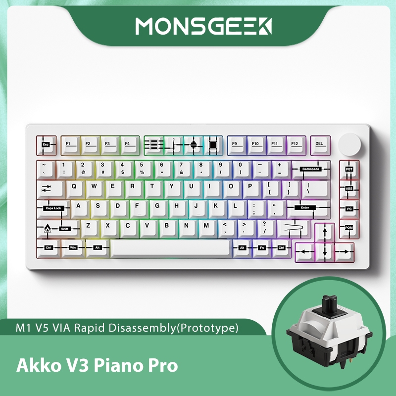 MonsGeek M1 V5 VIA Rapid Disassembly RGB Hot-swappable Wireless ...