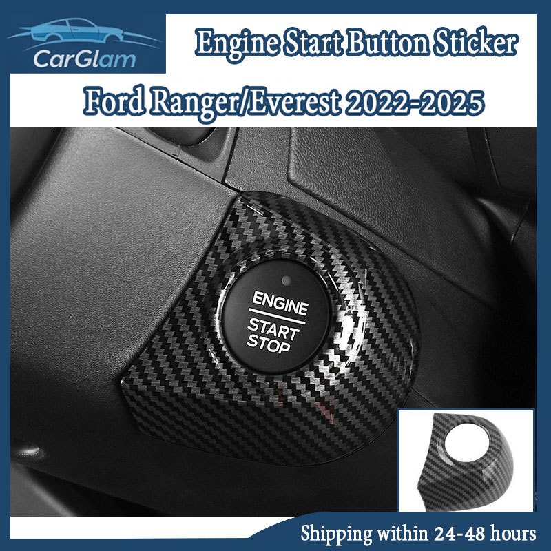 Ford Ranger / Ford Everest 2022-2025 Carbon Fiber Engine Start Button ...