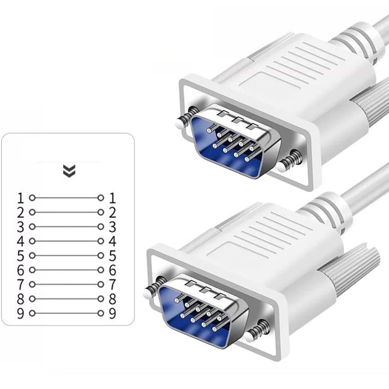 RS-232 Cable RS232 Serial Cable Male to Male 9 Pin DB9 Cord Straight ...