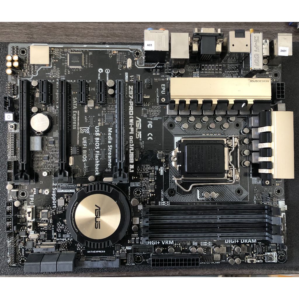 Asus Z97-PRO (Wi-Fi AC) Motherboard ATX LGA1150 DDR3 Intel Z97 With I/O ...