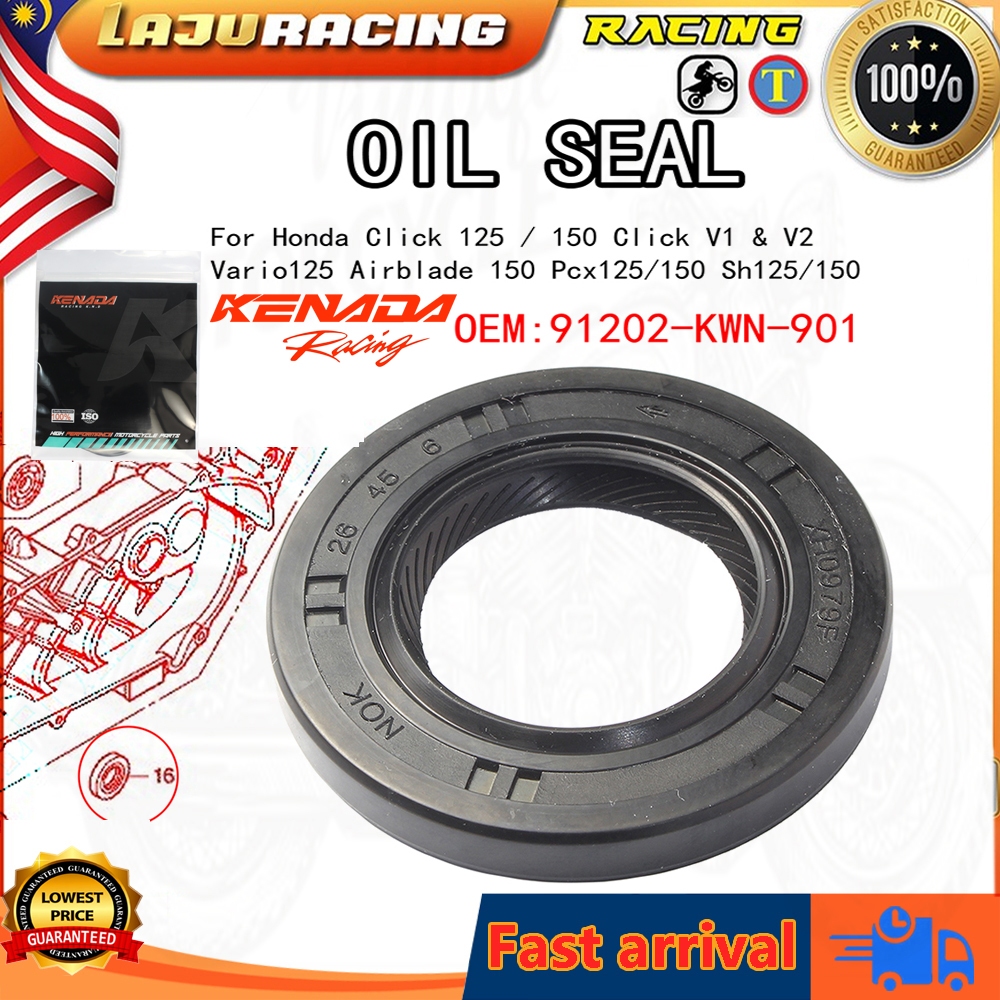 Kenada Racing Crankshaft oil seal Honda 24x45x6 91202-KWN-901 CLICK ...
