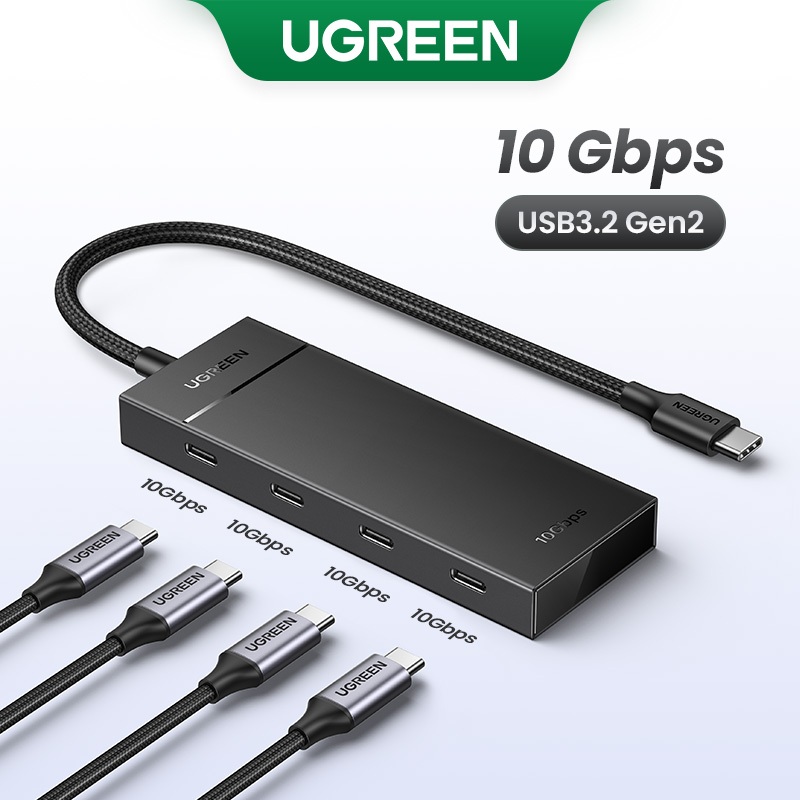 UGREEN USB C Hub 10Gbps 4 in 1 USB 3.2 Adapter with 4 USB-C 3.2, 4 Ports USB C Splitter Extender ...