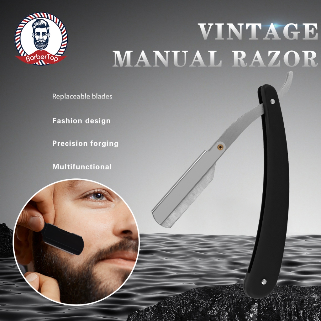 Spot Salon Barber Razor Home Men'S Manual Hair Clipper Beard Shaving ...
