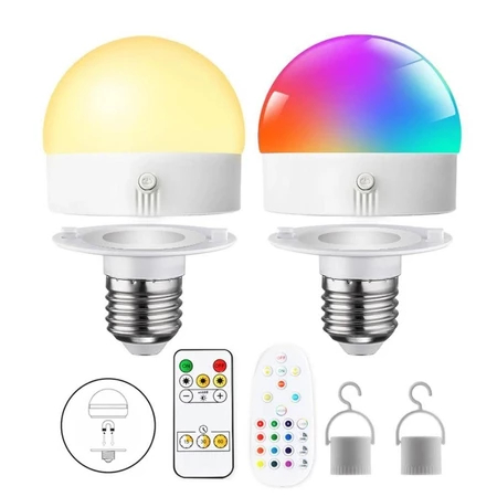 【24H SHIP】REMOVABLE RGB RECHARGEABLE BULB FOR WALL LAMP RECHARGEABLE ...