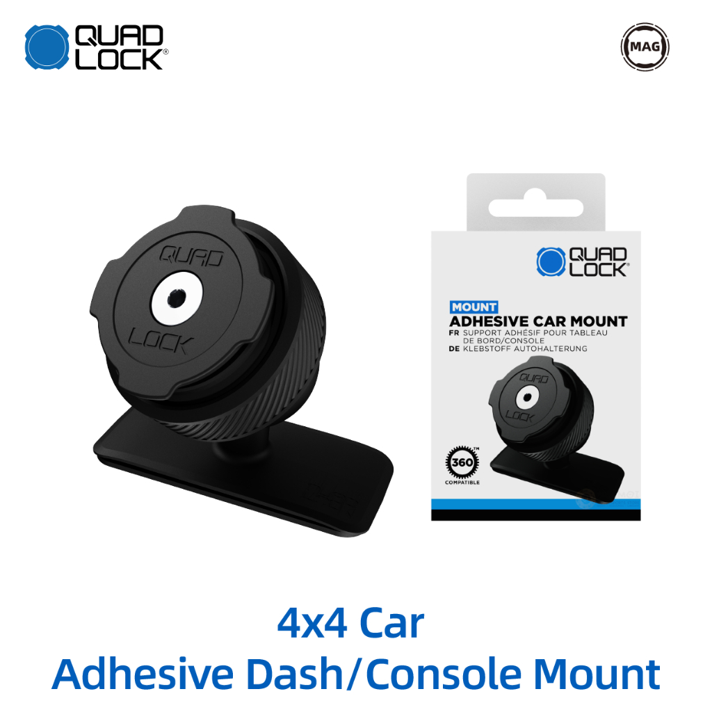 Quad Lock Car Phone Mount - Adhesive Dash Console Mounts For Cellphone ...