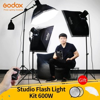 Godox 600Ws Strobe Studio Flash Light Kit 3pcs 200Ws Photographic ...