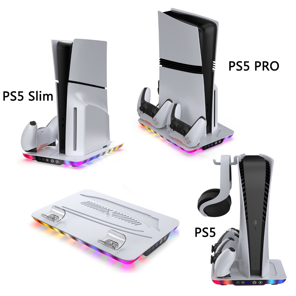 DOBE RGB Multifunctional Cooling Stand with Controller Charging for PS5 ...