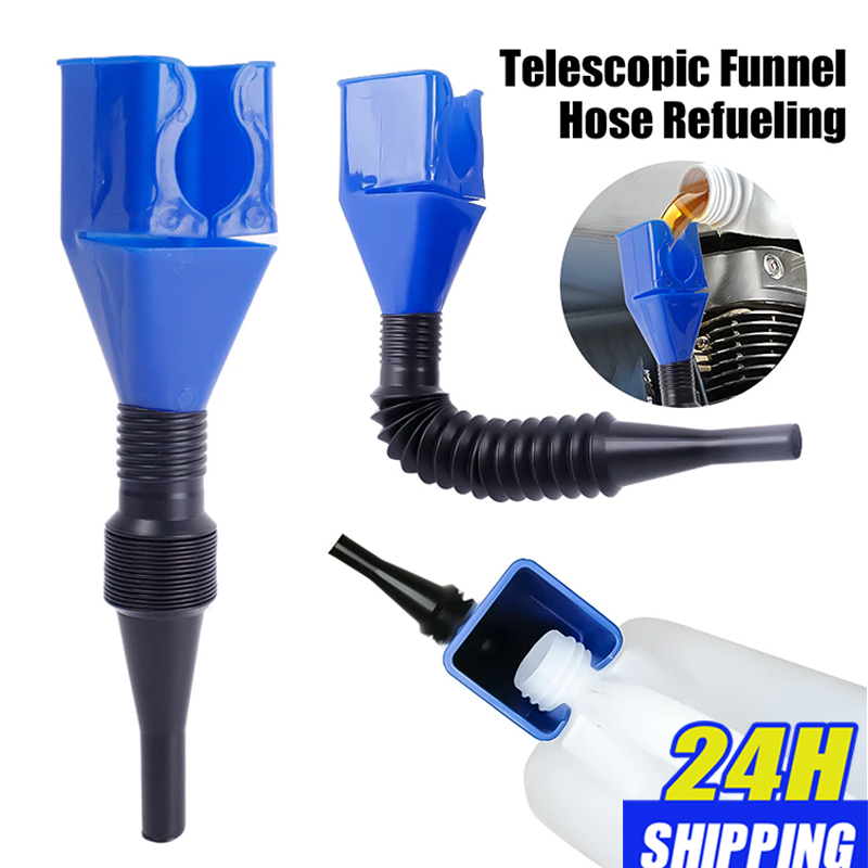 Buckle Funnel Refueling Funnel Portable Folding Telescopic Hose Bayonet ...