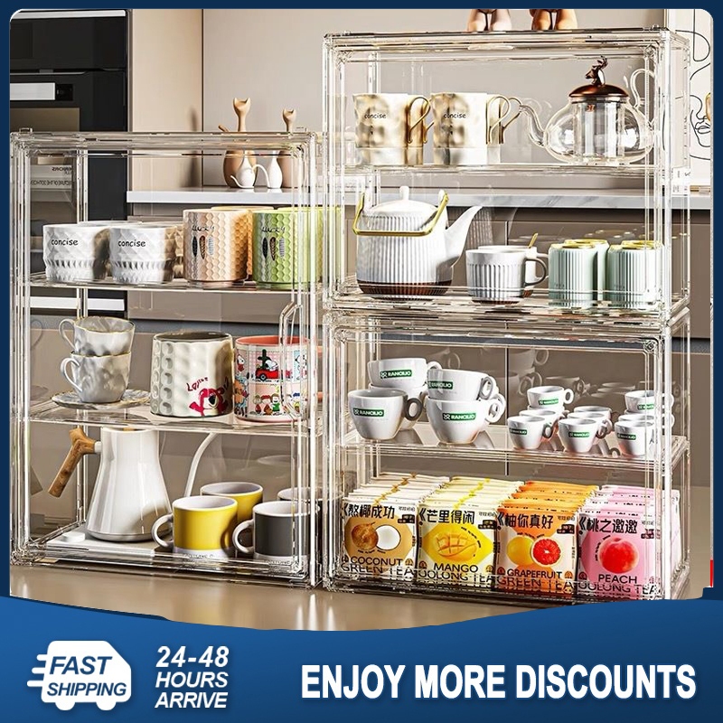 Acrylic Display Case Mug Storage Organizer Dust-proof Popmart Storage ...