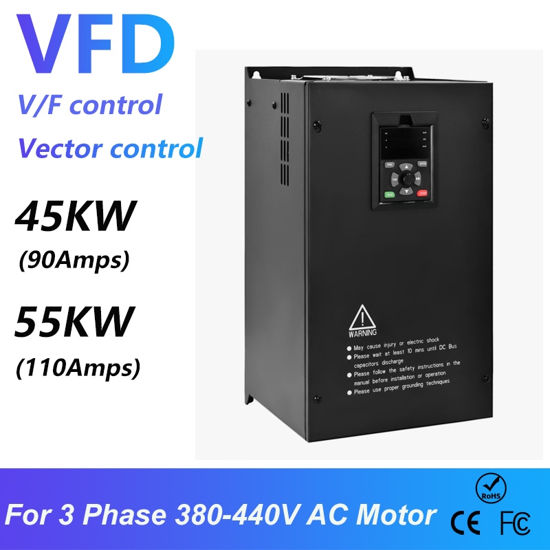 Vector Control Inverter 3 Phase 380V 45kW,55kW Variable Frequency Drive ...
