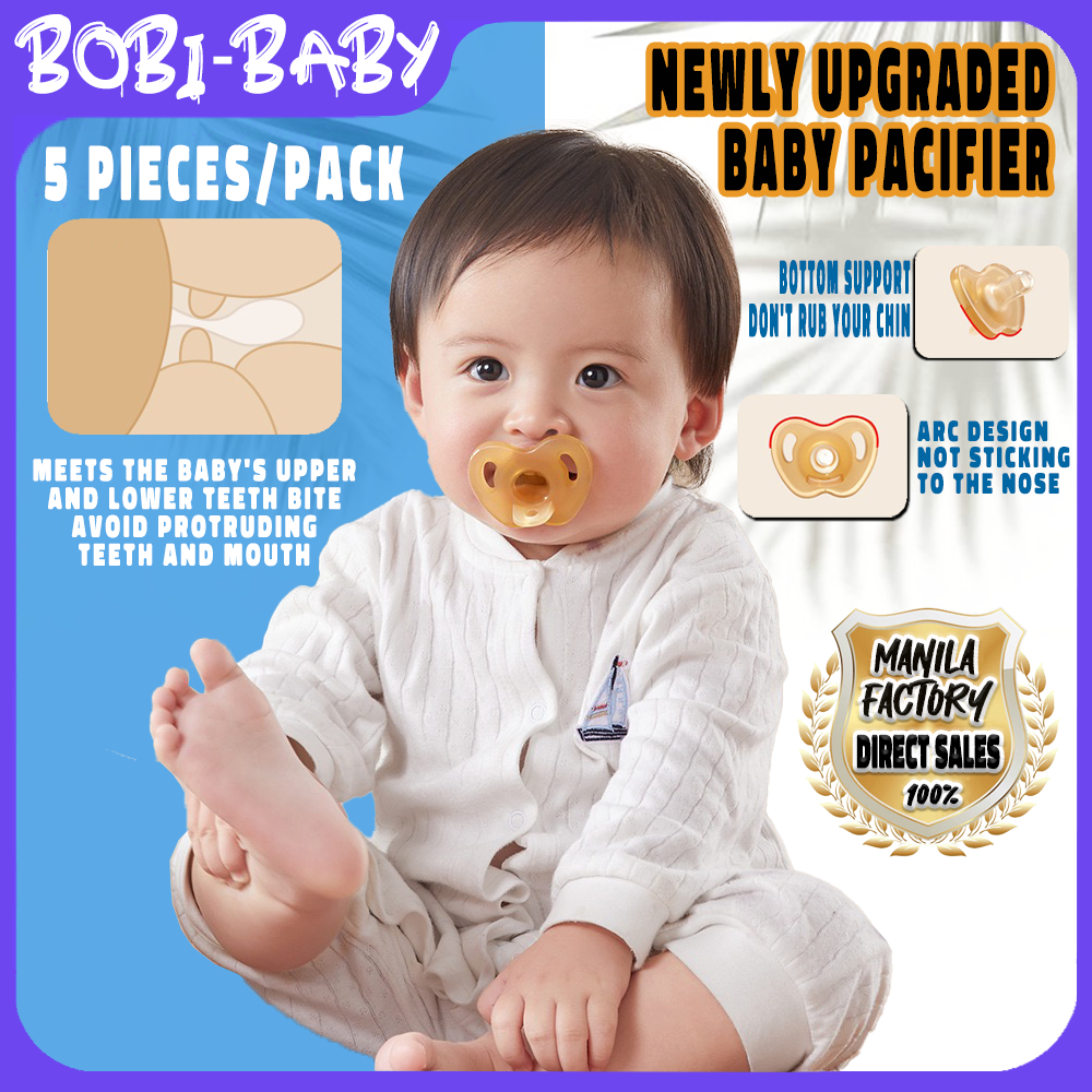 BOBI-BABY Luxe Silicone One Piece Pacifier for Babies Aged 0-36month ...
