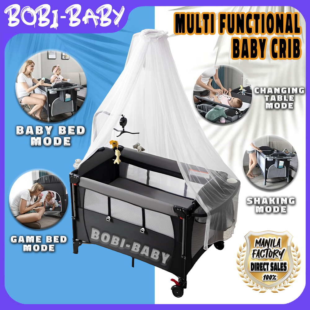 Baby Bassinet 7-in-1 Pack and Play Portable Crib for Baby Bed ...