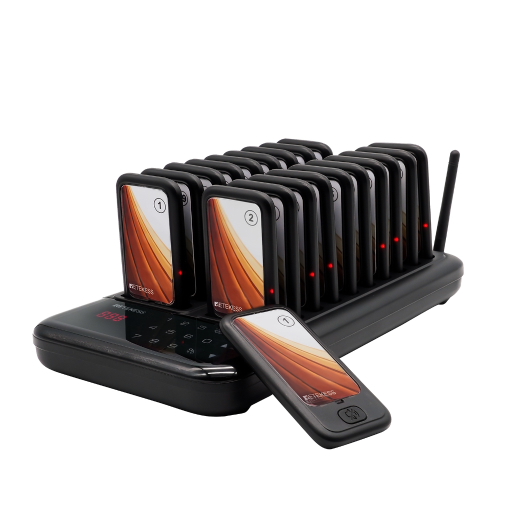 Retekess TD173 Restaurant Wireless Pager System 7 Prompt Modes 24 Hours ...