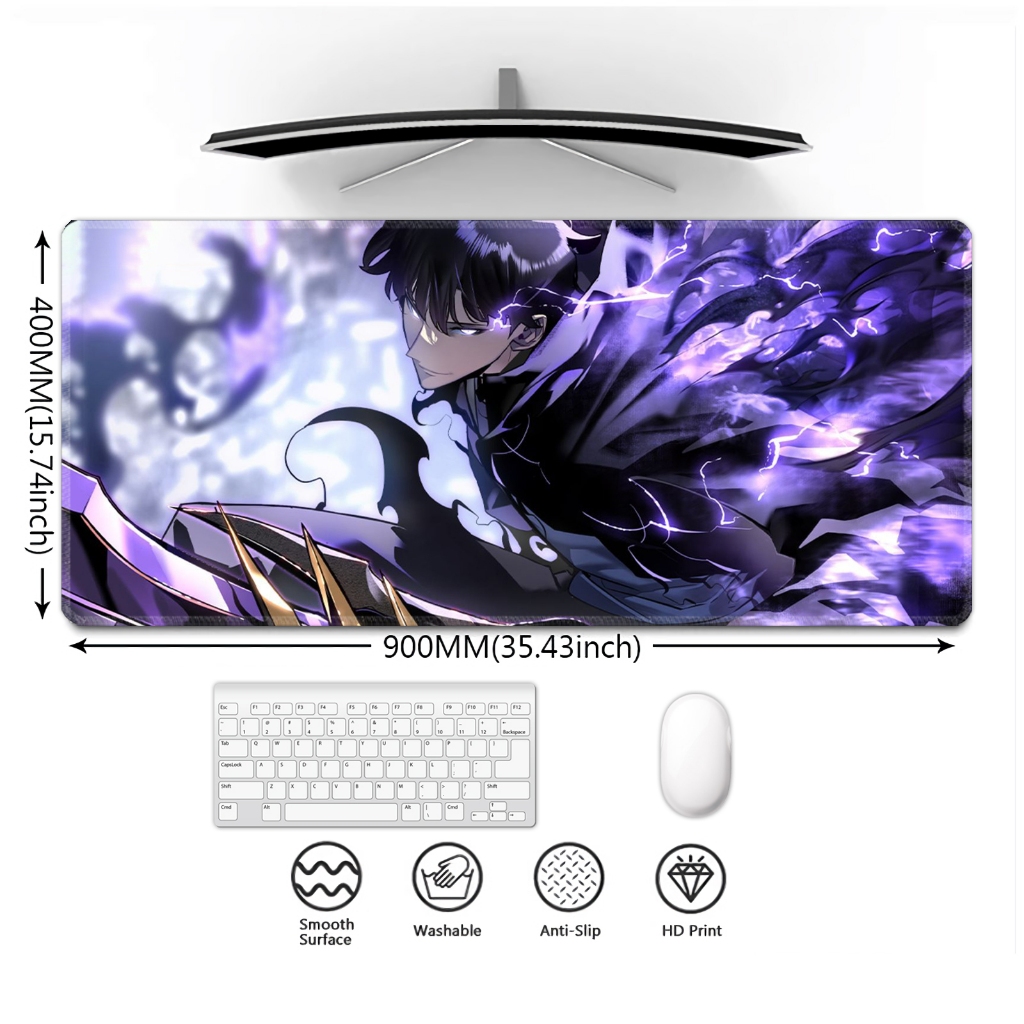 Mouse Pad Gaming Desk Mat Solo Leveling Season 2 Waterproof Anti-Slip ...