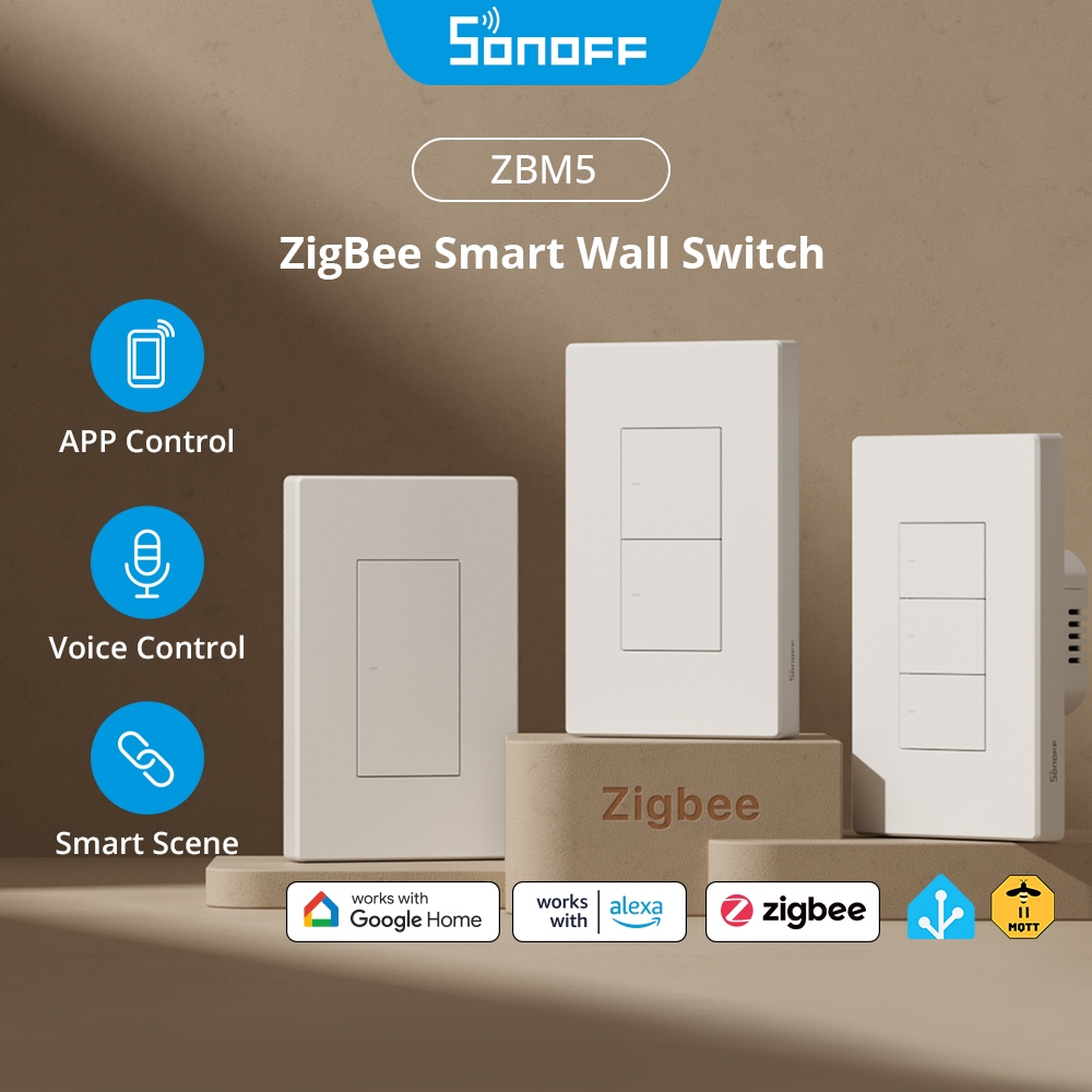 SONOFF ZBM5-120 Zigbee Smart Wall Switch Voice Control via eWeLink App ...