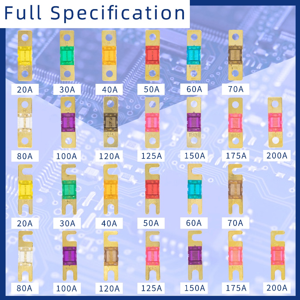 （full specification）ANS Fuse for Car Audio System 20A 30A 40A 50A 60A ...